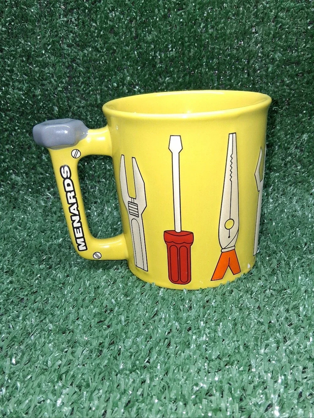 Dining | Menards Large Coffee Mug With Yellow 3d Tool Pliers Wrench ...